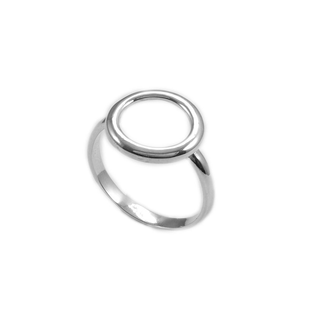Anillo aro círculo plata - Joyas de plata artesanales. Conldelola